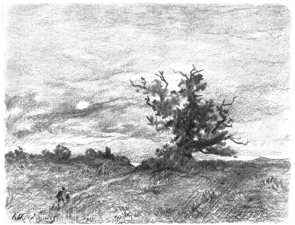 Charcoal Landscape001 The Drawing Process In Art